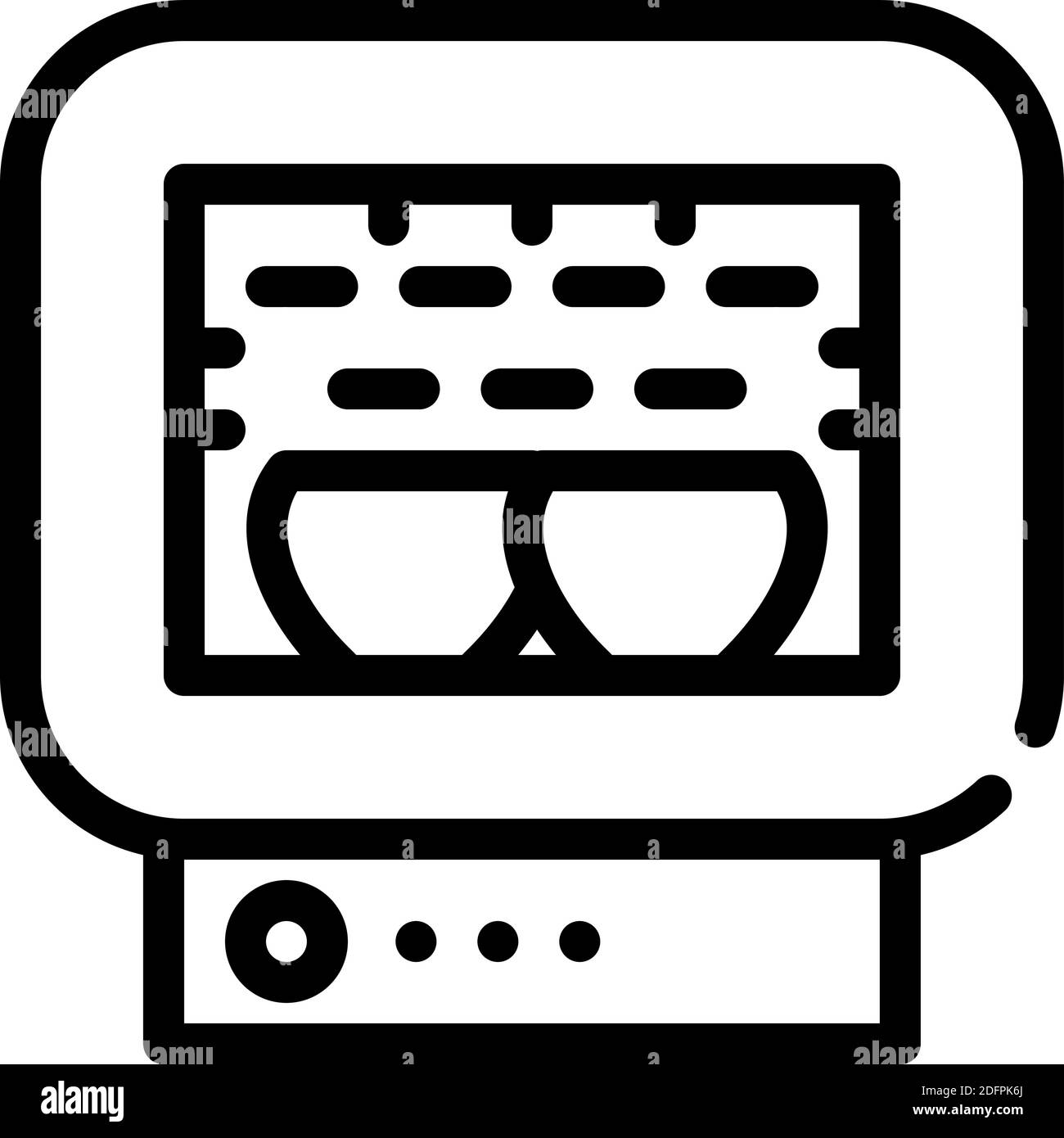 roasting chamber line icon vector illustration black Stock Vector Image ...