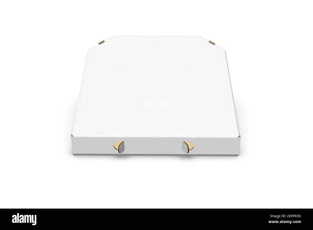 3D rendering - High resolution image white pizza box template isolated ...