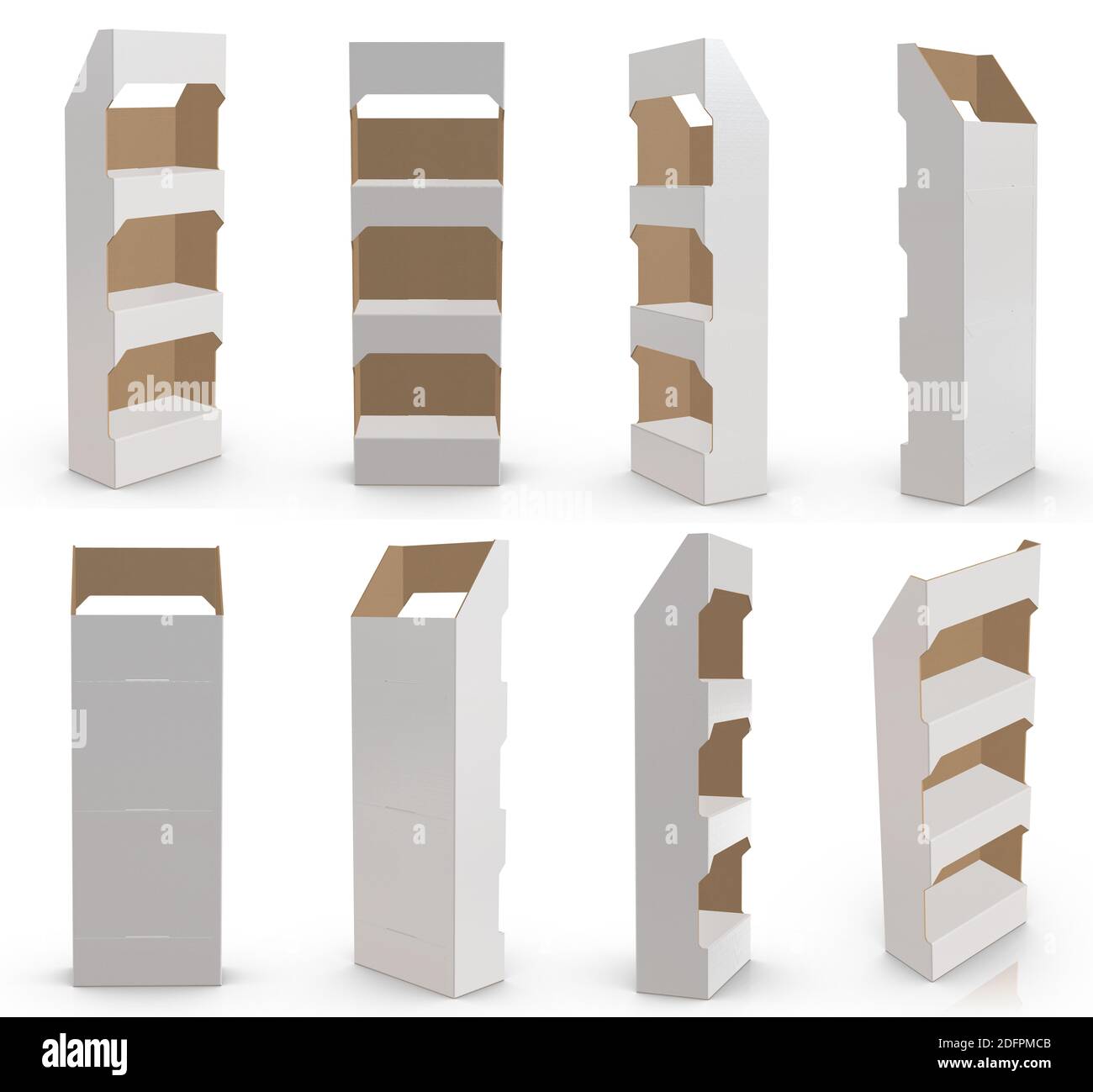 3D rendering - High resolution image pos floor display box template ...