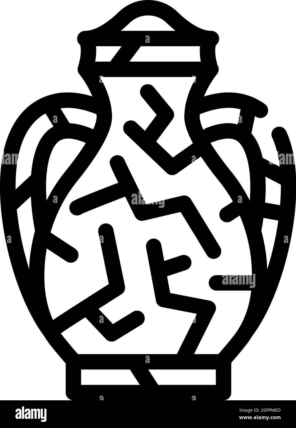 repair damaged pot line icon vector illustration Stock Vector Image ...