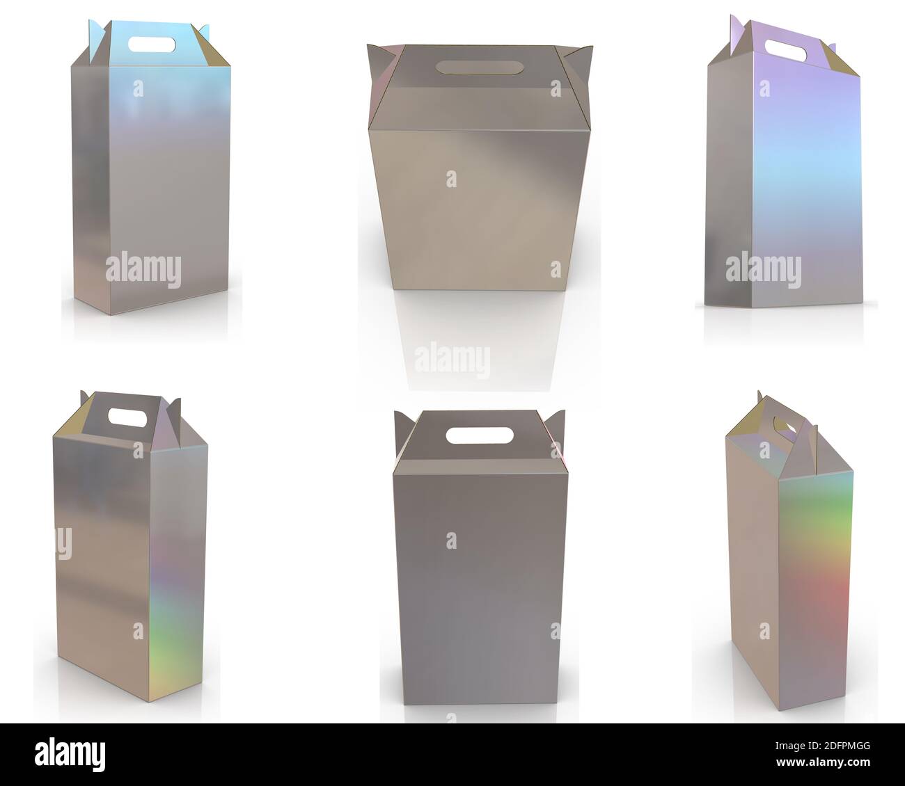 3D rendering - High resolution image basic box of chromolux paper with ...