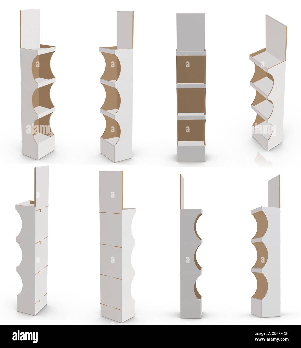 3D rendering - High resolution image pos floor display box template ...