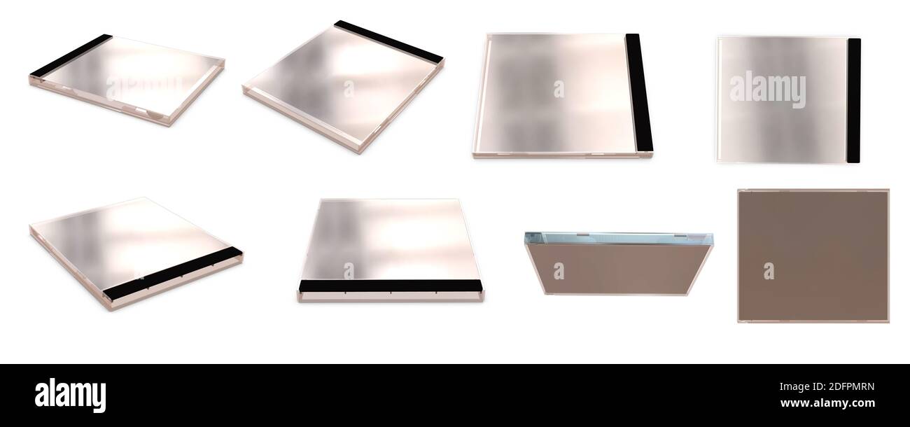 3D rendering - High resolution image white CD Cover template isolated ...