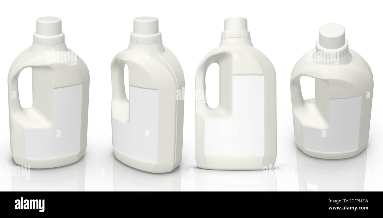 3D rendering - High resolution image white plastic bottle template ...