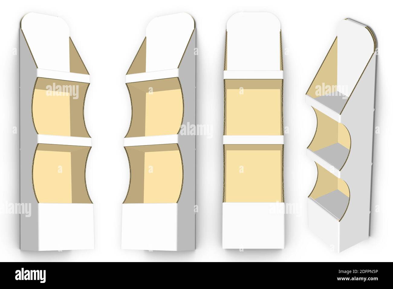 3D rendering - High resolution image of pos floor display box template ...