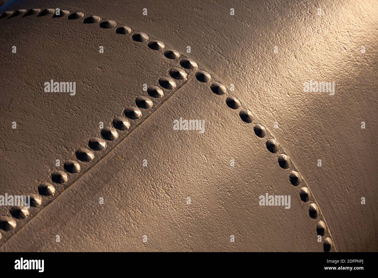 Rivet detail on a paimted steel pressure vessel along the Steveston ...