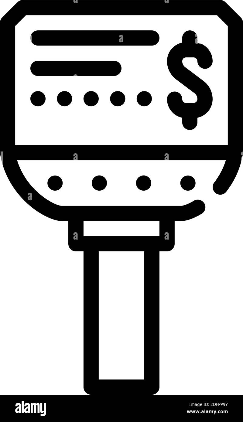 price checker device line icon vector illustration Stock Vector Image ...