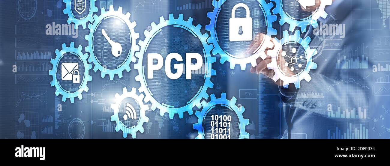 PGP. Pretty Good Privacy. Encryption and Security concept 2021 Stock ...