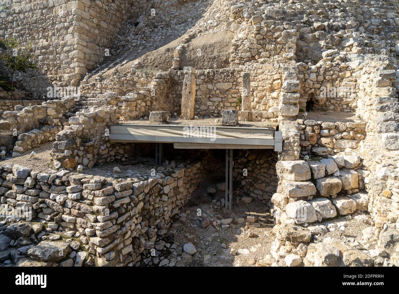 First Temple ruins in Jerusalem City of Davif National archaeology park ...