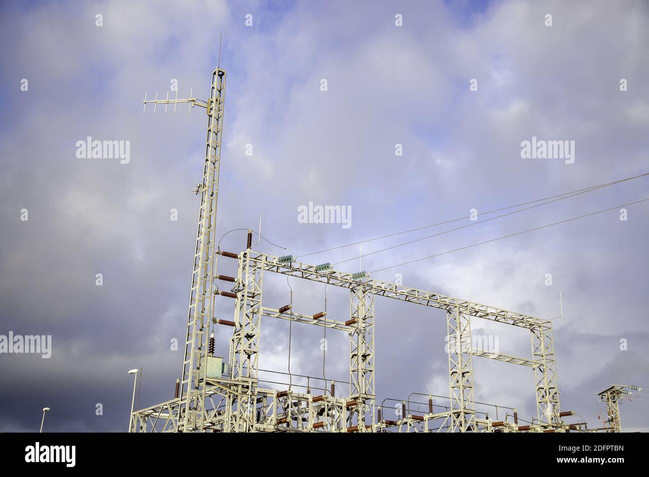 Electric tower energy, construction and architecture, industrial ...