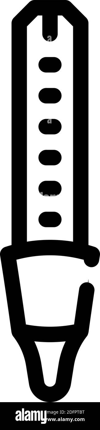 laboratory thermometer line icon vector illustration black Stock Vector ...