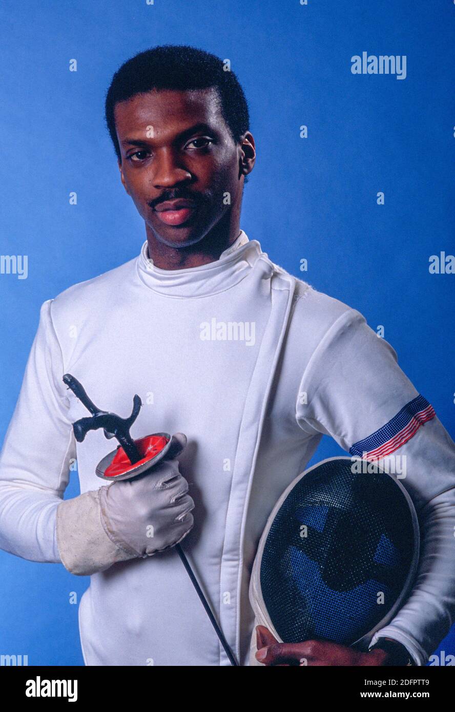 African American Male is a trained fencer, USA Stock Photo - Alamy