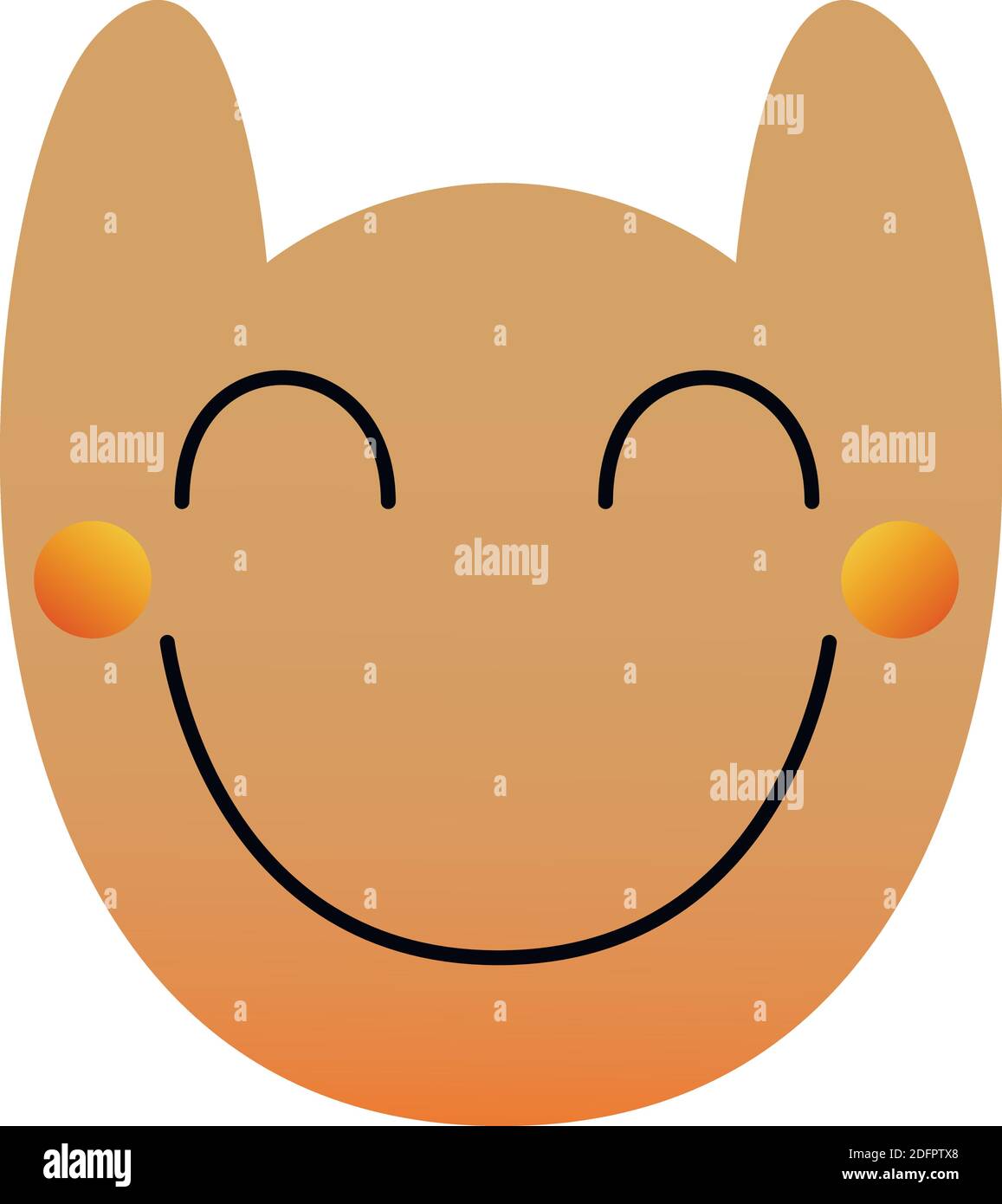 Smiling owl emoticon of a set with happy eyes and rosy cheeks. EPS 10 ...