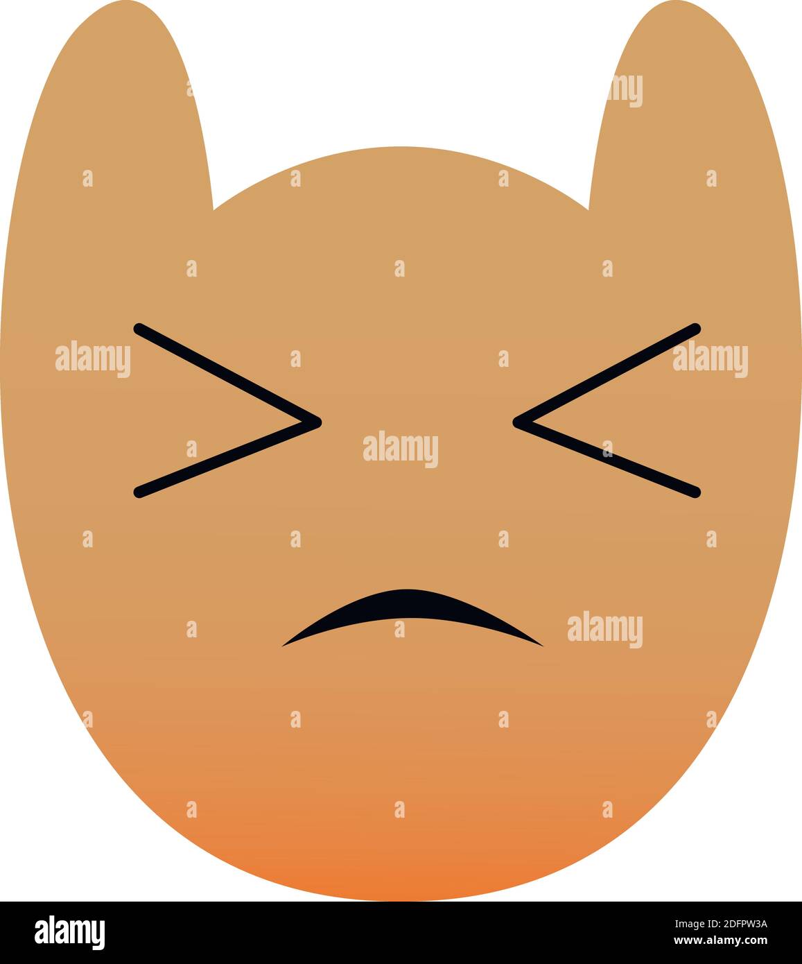 Confounded Unhappy owl Smile of a set. Confused Smile Icon. Emoji ...