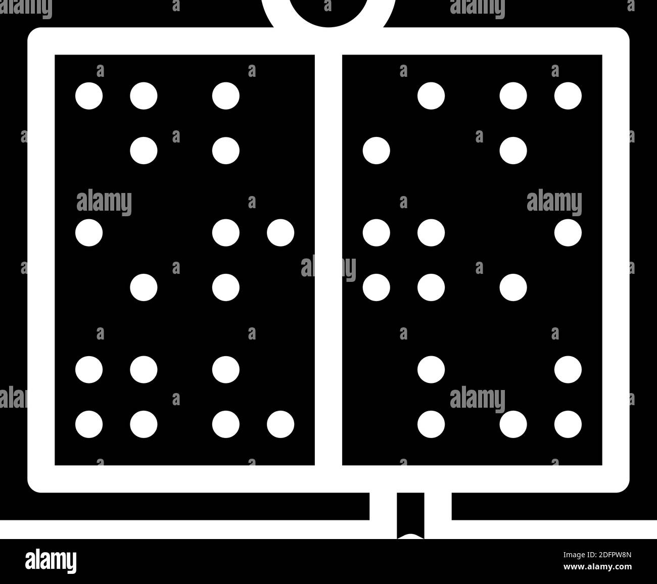 braille book glyph icon vector illustration black Stock Vector Image ...