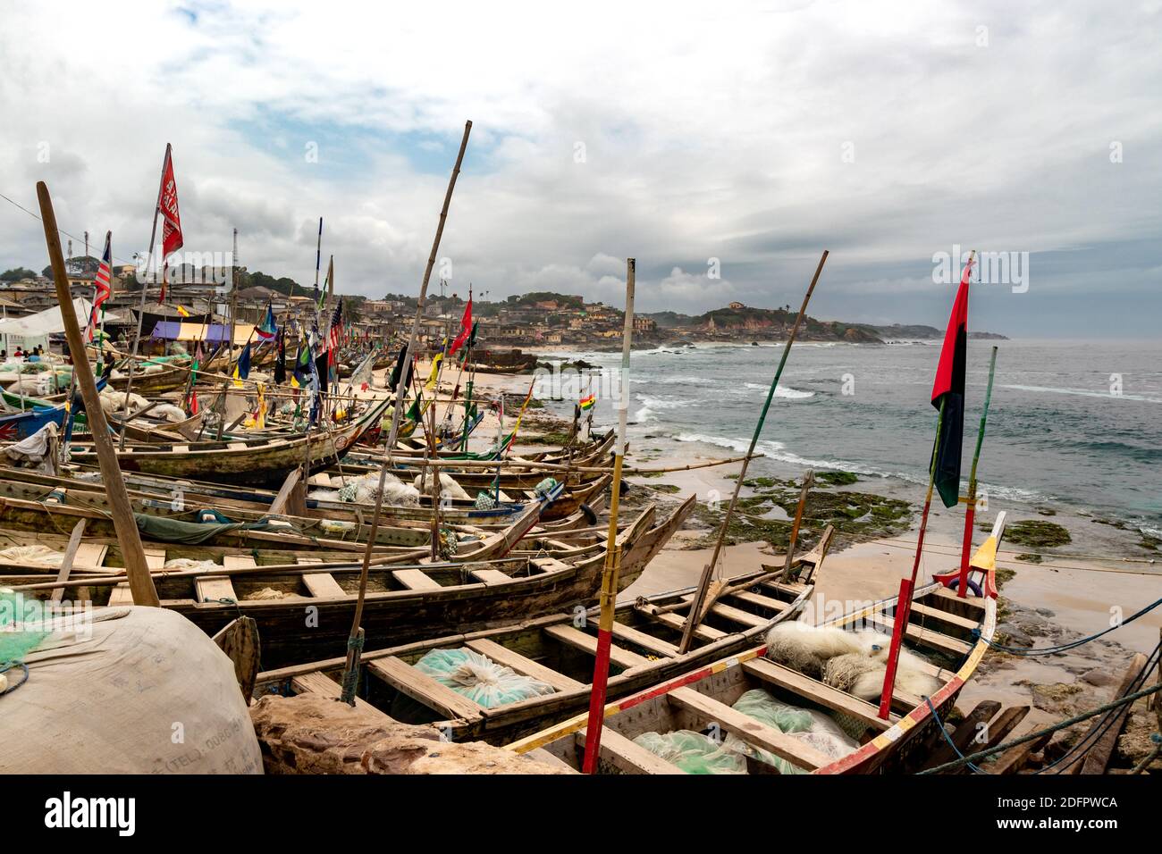 Cape Coast Fishing Village, Ghana Stock Photo - Alamy