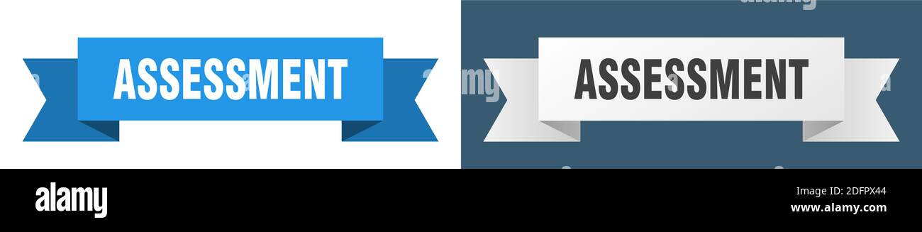 assessment ribbon. assessment isolated paper banner. sign Stock Vector Image & Art - Alamy