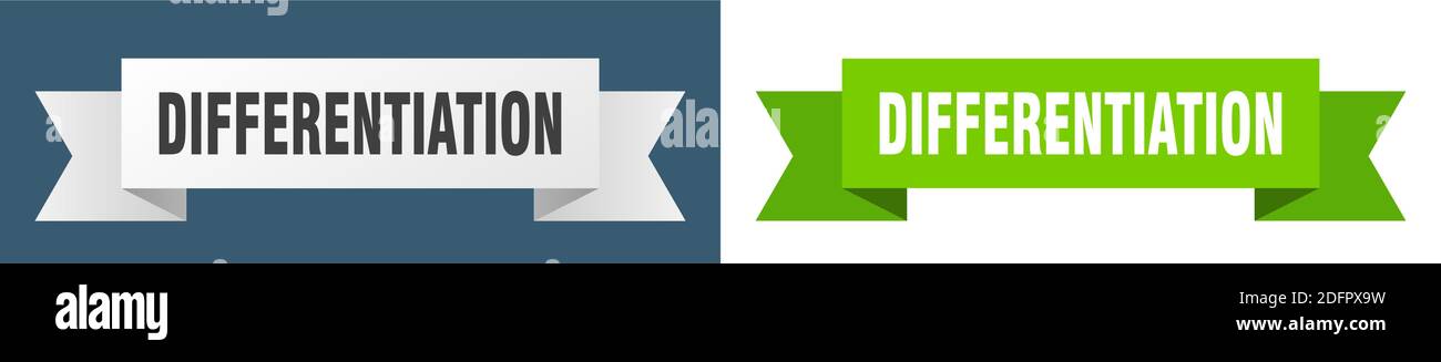 differentiation ribbon. differentiation isolated paper banner. sign ...