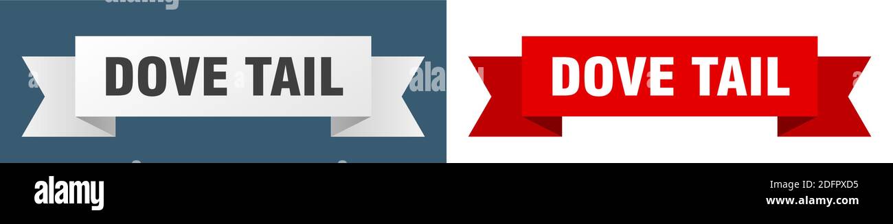 dove tail ribbon. dove tail isolated paper banner. sign Stock Vector ...