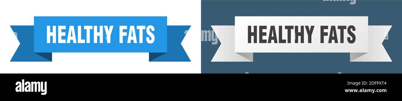 healthy fats ribbon. healthy fats isolated paper banner. sign Stock ...