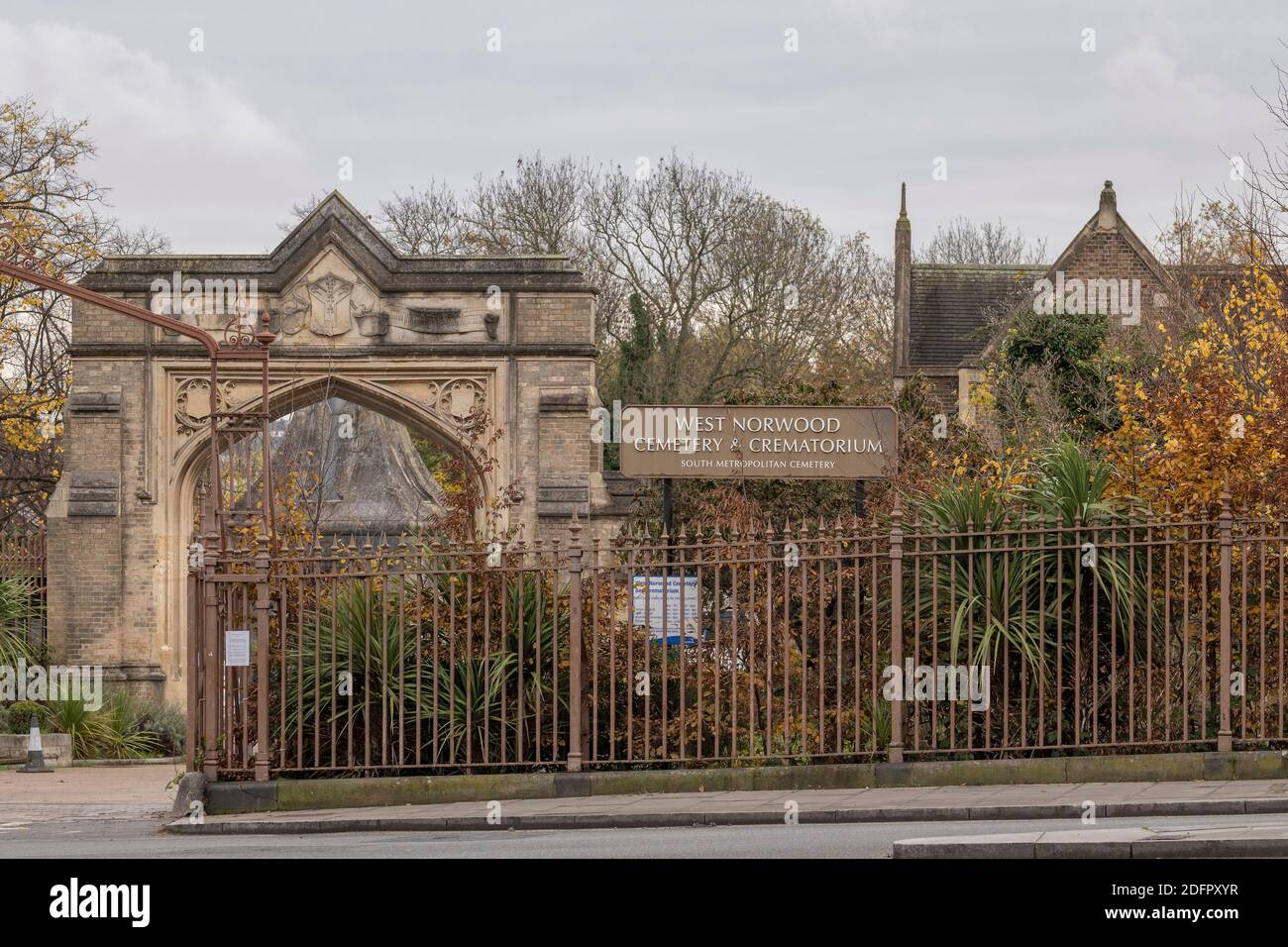 West Norwood Cemetery on the 11th November 2020 in West Norwood in London in the United Kingdom ...