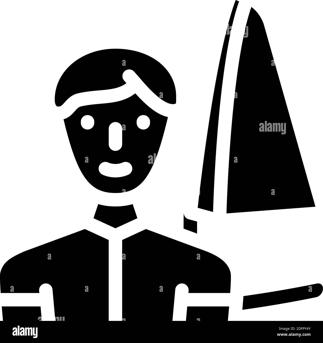 sailing water sport glyph icon vector illustration Stock Vector Image ...