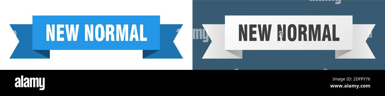 new normal ribbon. new normal isolated paper banner. sign Stock Vector ...