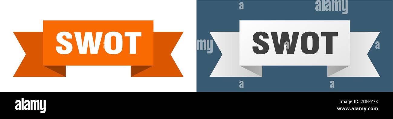 swot ribbon. swot isolated paper banner. sign Stock Vector Image & Art ...