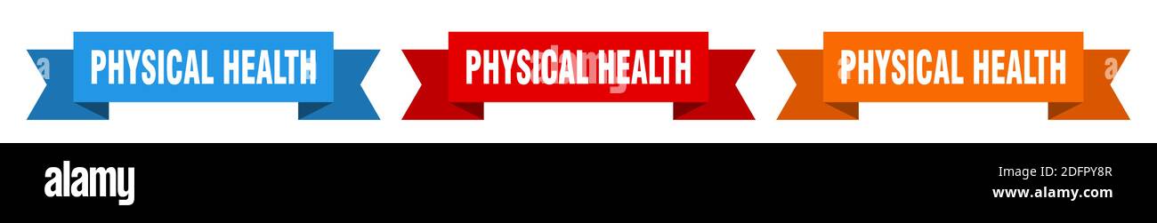 physical health ribbon. physical health isolated paper banner. sign ...