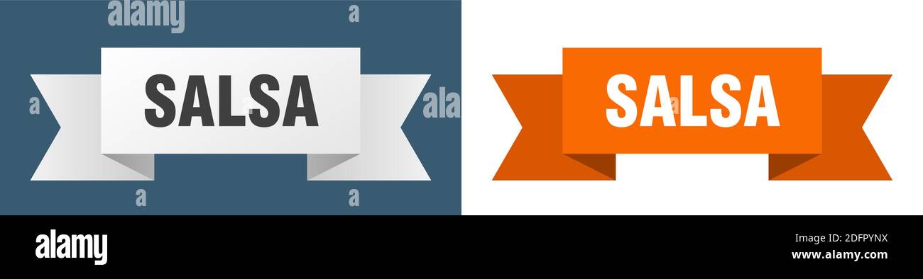 salsa ribbon. salsa isolated paper banner. sign Stock Vector Image ...