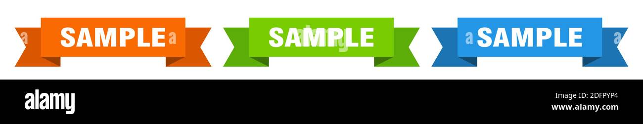 sample ribbon. sample isolated paper banner. sign Stock Vector Image ...
