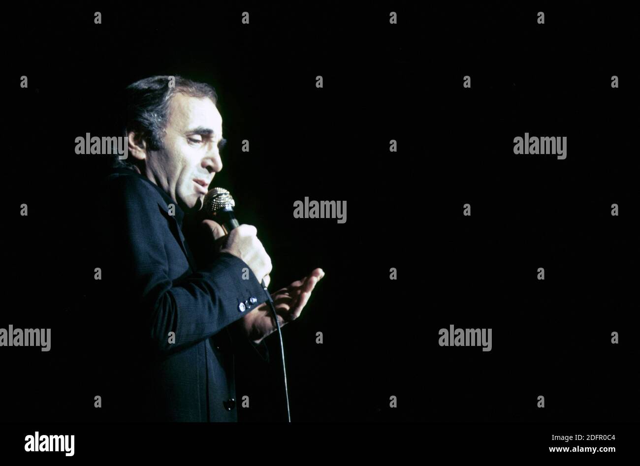 File - Charles Aznavour and his daughter Katia Aznavour at the premiere ...