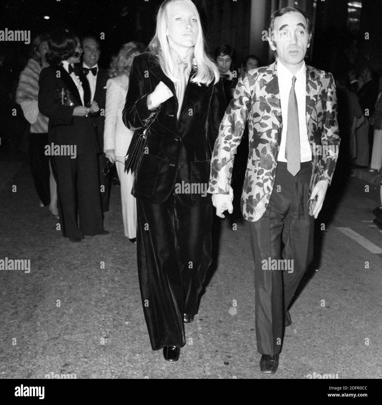 File - Charles Aznavour and his daughter Katia Aznavour at the premiere ...