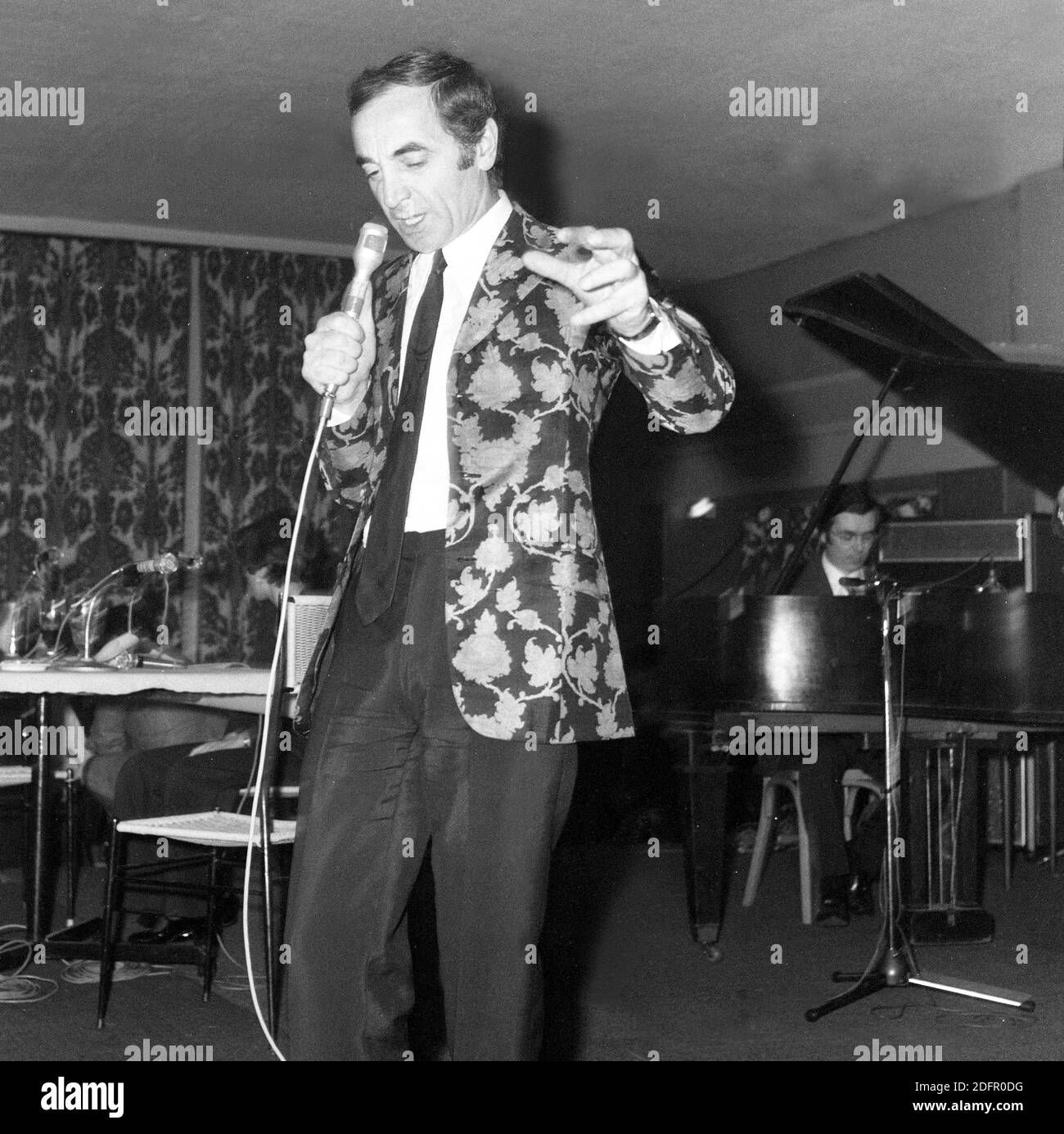 File - Charles Aznavour and his daughter Katia Aznavour at the premiere ...