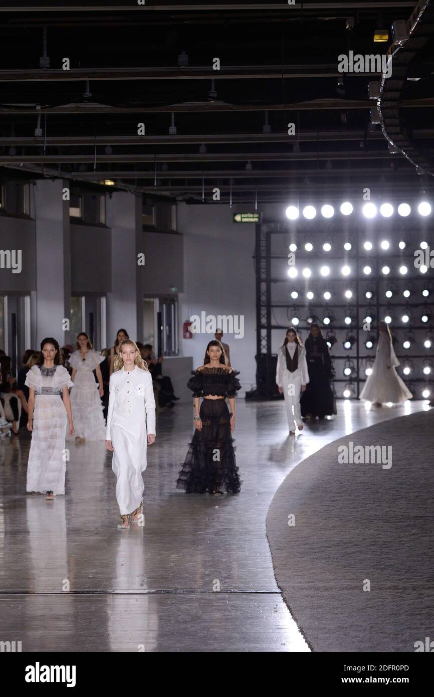 Models walk the runway during the Giambattista Valli Fashion Show as ...
