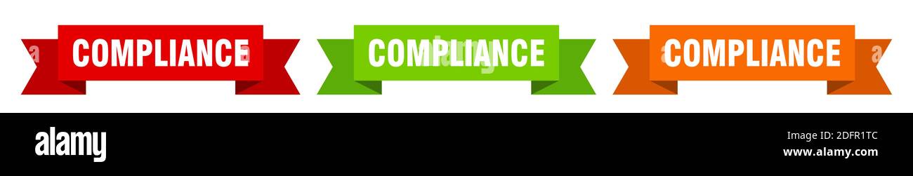 compliance ribbon. compliance isolated paper banner. sign Stock Vector ...