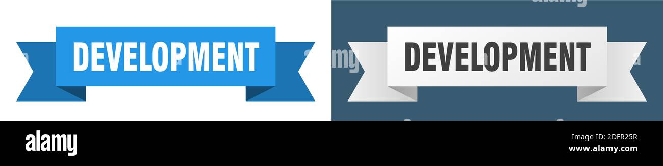 development ribbon. development isolated paper banner. sign Stock ...