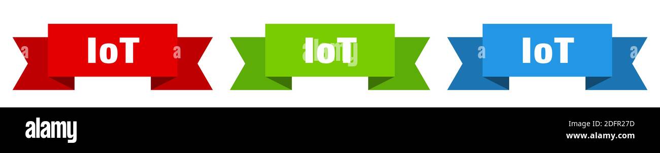 iot ribbon. iot isolated paper banner. sign Stock Vector Image & Art ...