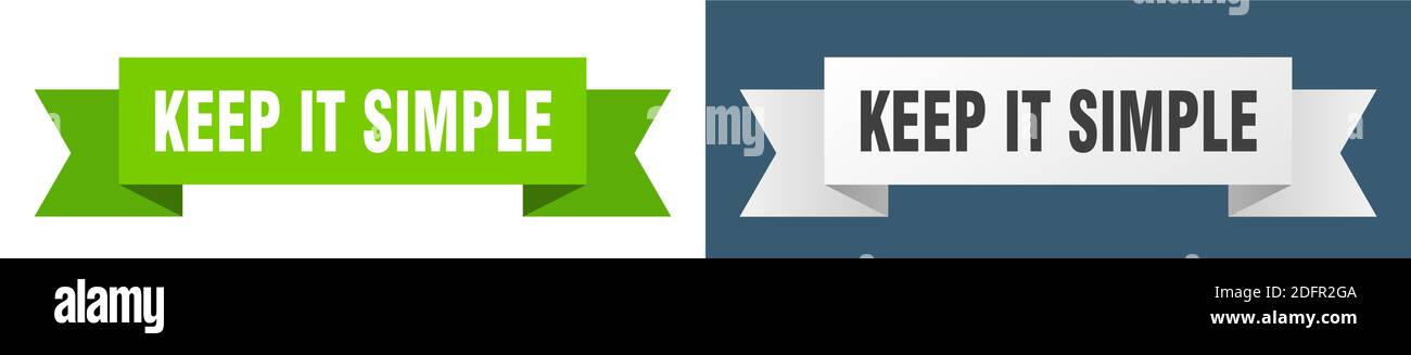keep it simple ribbon. keep it simple isolated paper banner. sign Stock ...