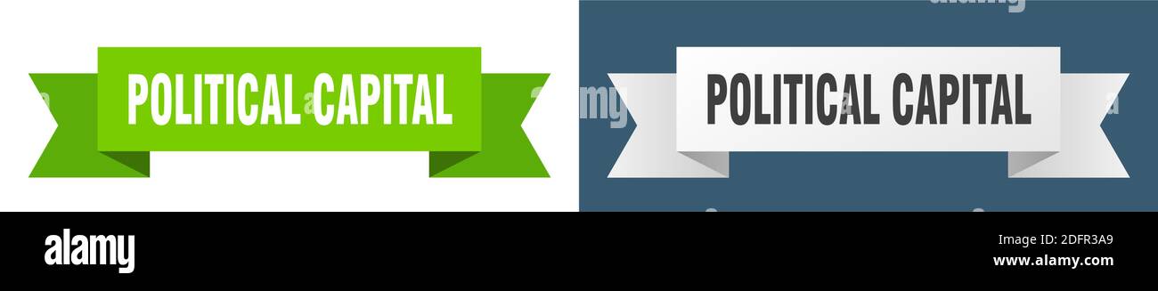 political capital ribbon. political capital isolated paper banner. sign ...