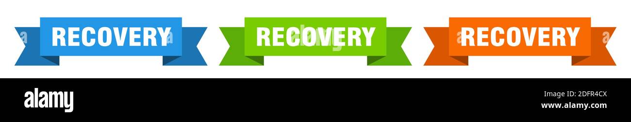 recovery ribbon. recovery isolated paper banner. sign Stock Vector ...