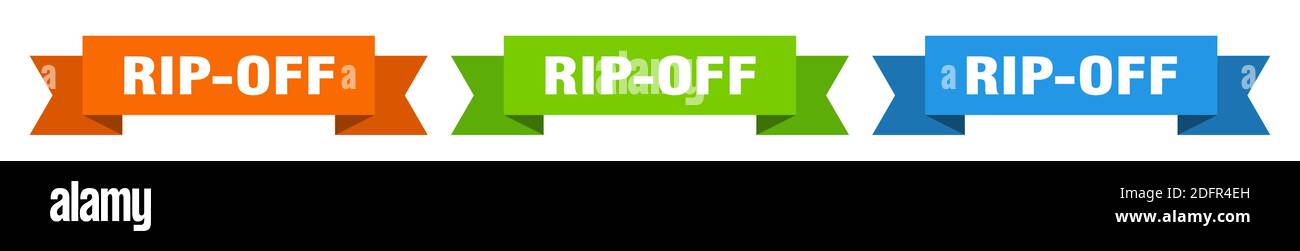 rip-off ribbon. rip-off isolated paper banner. sign Stock Vector Image ...