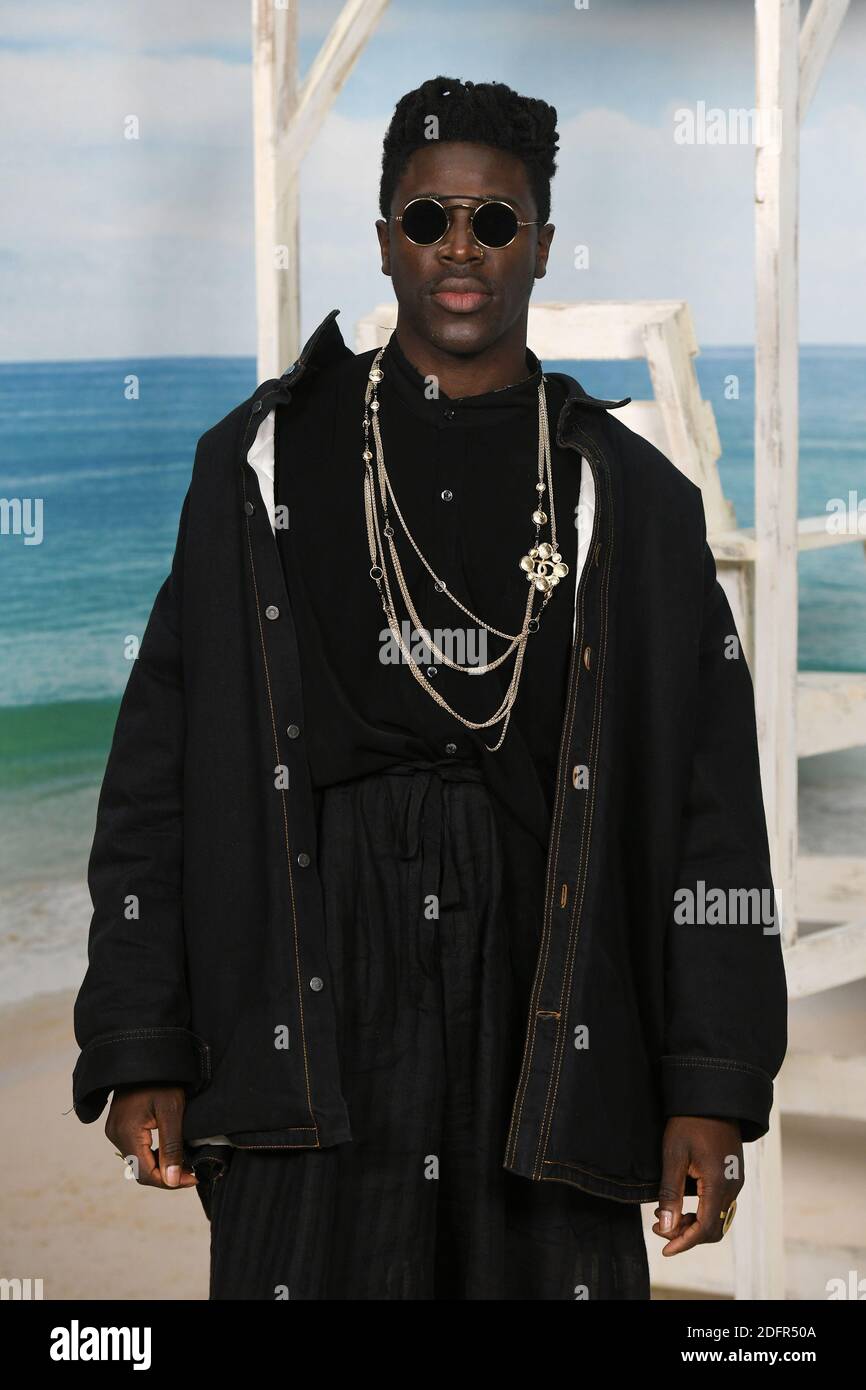 Moses Sumney attends the Chanel show as part of the Paris Fashion Week ...
