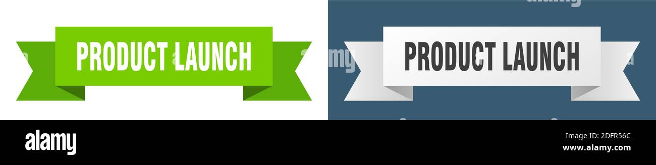 product launch ribbon. product launch isolated paper banner. sign Stock ...