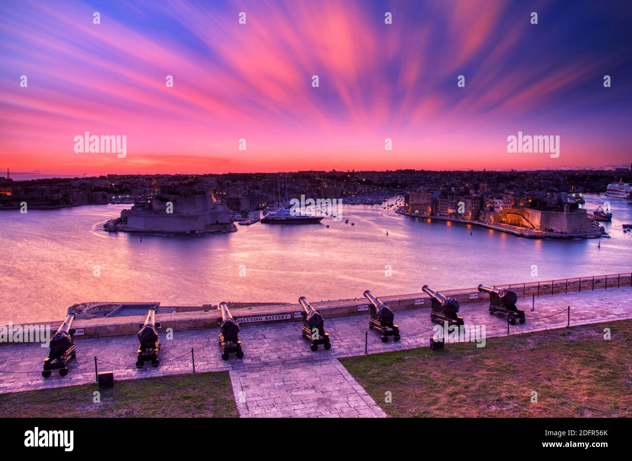 Three Cities, Vittoriosa, Senglea and Cospicua. Waterfront as seen from ...