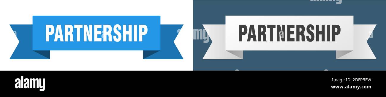 partnership ribbon. partnership isolated paper banner. sign Stock ...