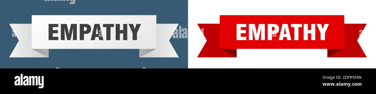 empathy ribbon. empathy isolated paper banner. sign Stock Vector Image ...