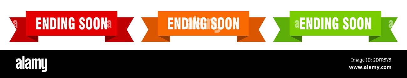 Ending soon banner Stock Vector Images - Alamy