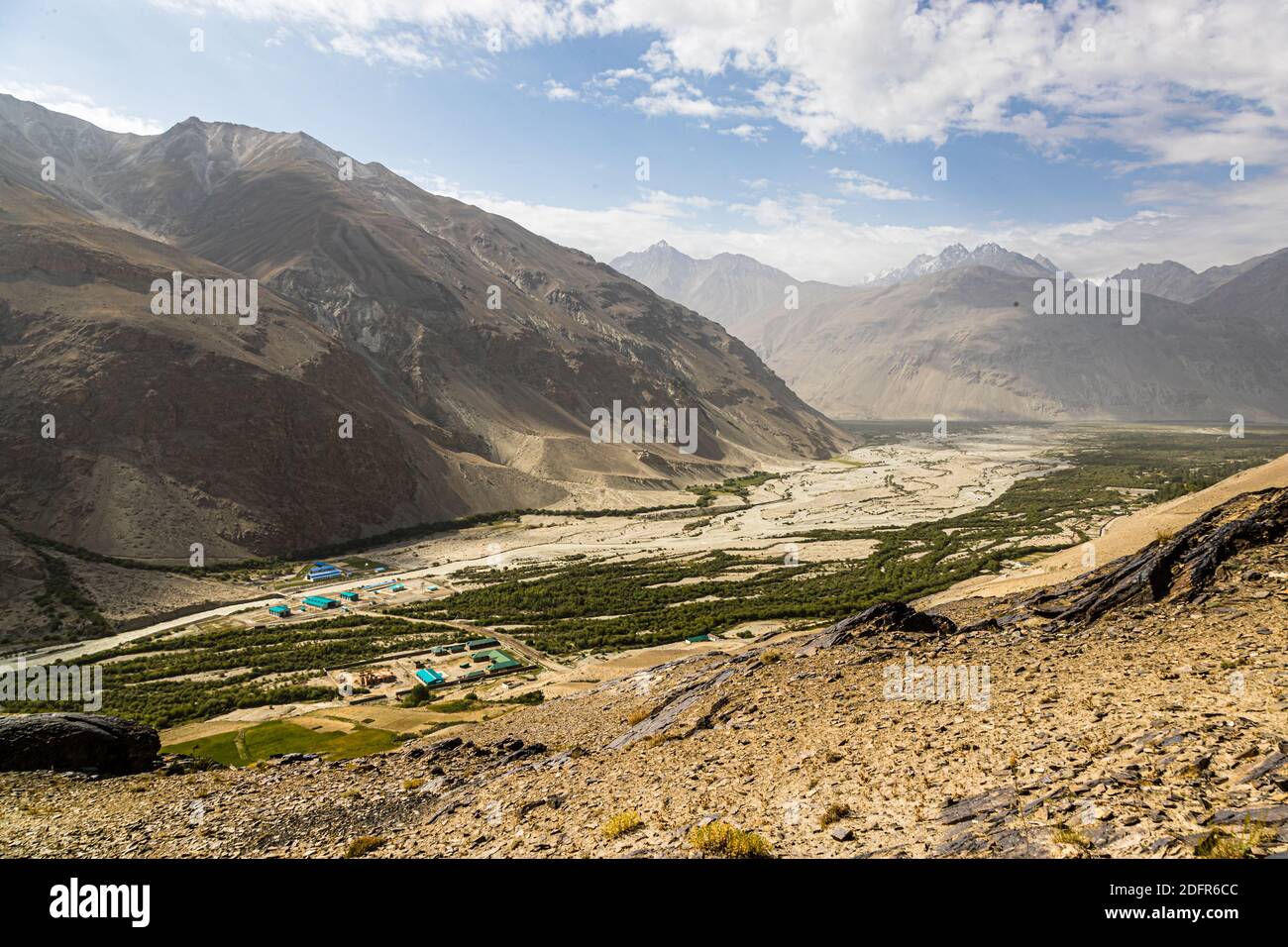 Barracks of the border troops near the Silk Road in Murghob District ...