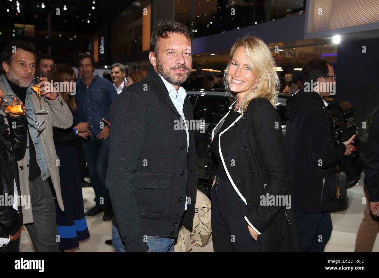 Samuel Le Bihan and Estelle Lefebure attending the Jaguar Party, held ...